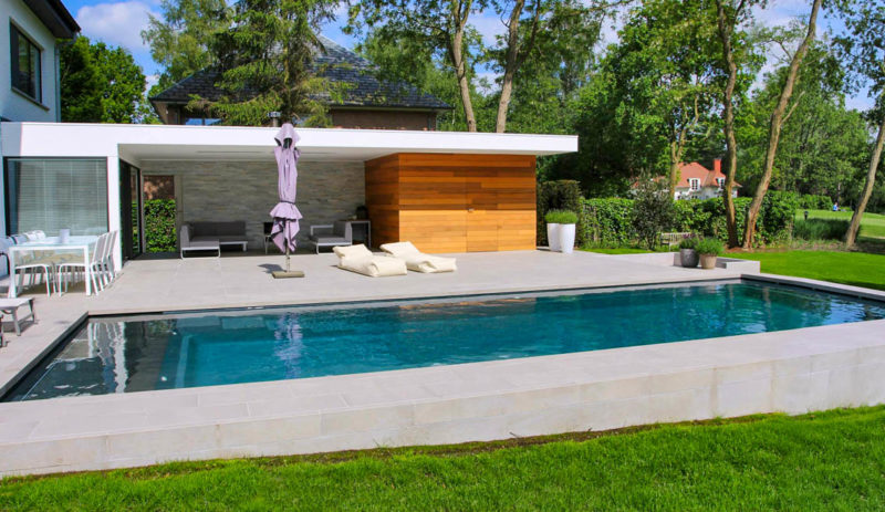 The Cube - high water line flat bottom pool - Leisure Pools Canada